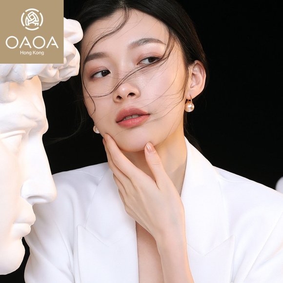 OAOA | Jewelry | Oaoa Pearl Drop Earrings Rose Gold | Poshmark